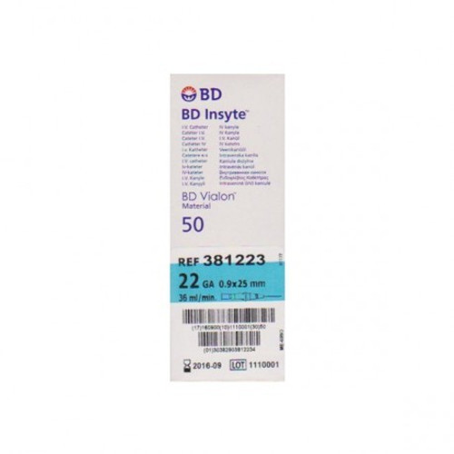 BD INSYTE VIALON IV CANNULA 22G X 1"- 50 | Diagmed