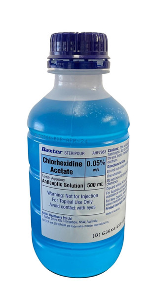 Baxter Chlorhexidine Acetate .05% 500mL
