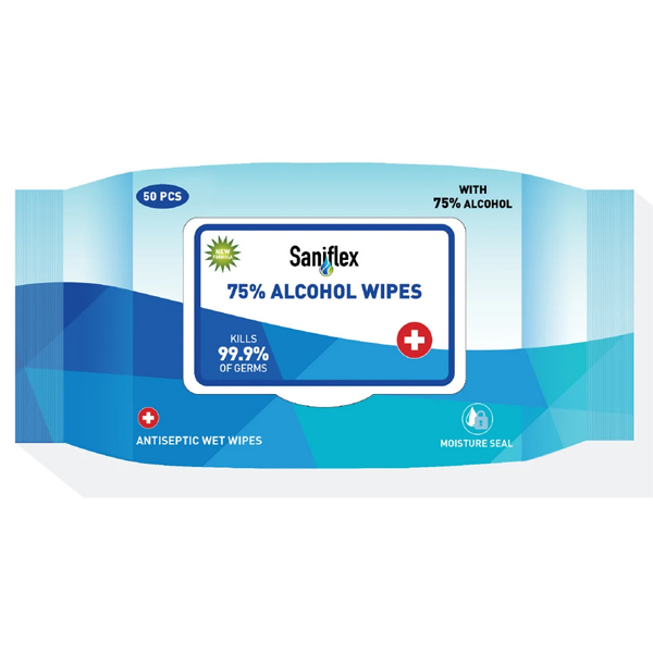 Saniflex 75% Alcohol Wipes