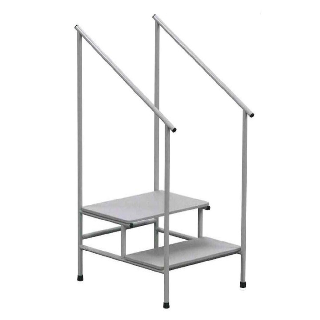 Two Step Stool With Dual Hand Rails