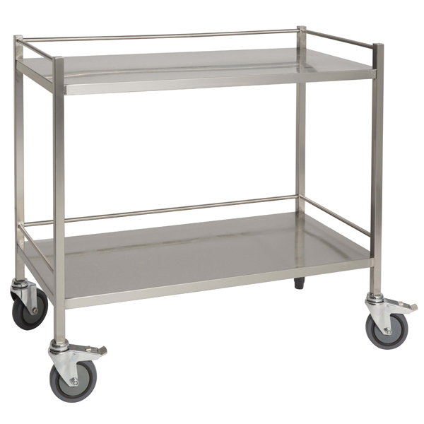 Task Stainless Steel Trolley No Drawer