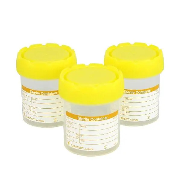 NON-STERILE SPECIMEN JAR 70ML YELLOW CAP - Pack of 10 | Diagmed